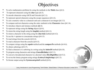 Chapter 4 Mathematical Functions Character and string | PPT