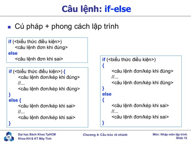 Ch04 - Cau truc re nhanh- nhap mon lap trinh hcmut | PDF