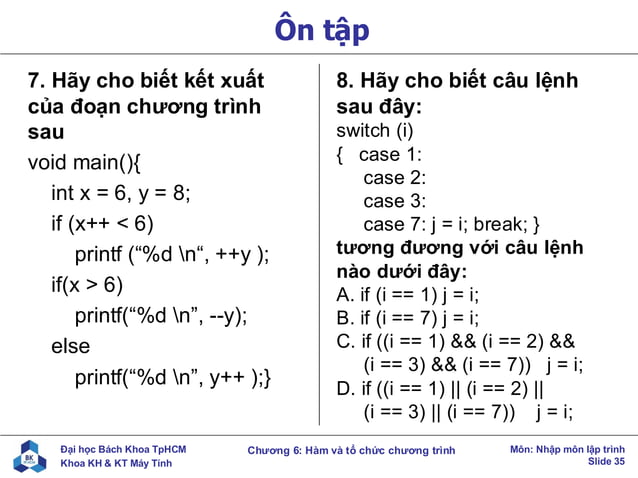 Ch04 - Cau truc re nhanh- nhap mon lap trinh hcmut | PDF