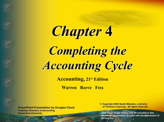 Principal accounting - Ch04 completing the accounting cycle | PPT