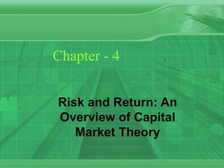 Ch_04 - Risk and Return.ppt