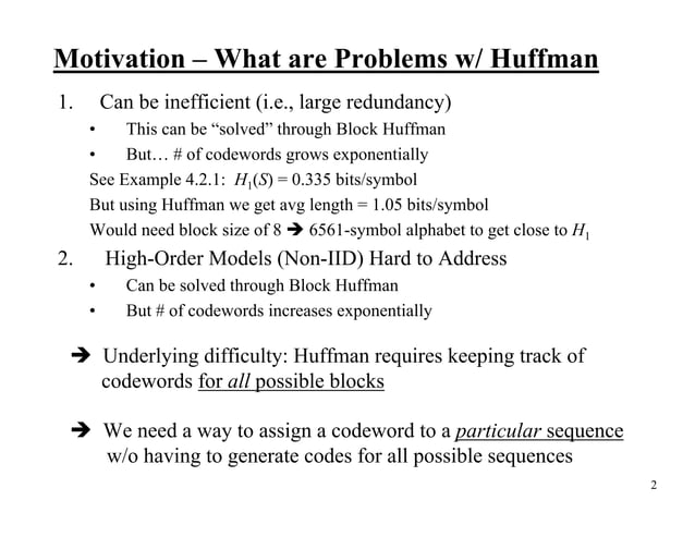 Ch 04 Arithmetic Coding (Ppt) | PPT