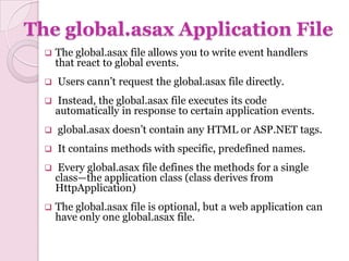 Ch 04 asp.net application | PPTX | Internet | Computing