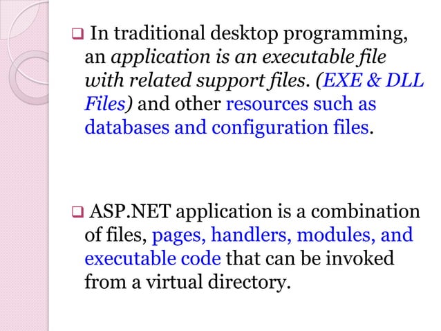 Ch 04 asp.net application | PPTX | Internet | Computing