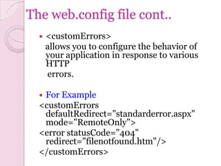 Ch 04 asp.net application | PPTX | Internet | Computing