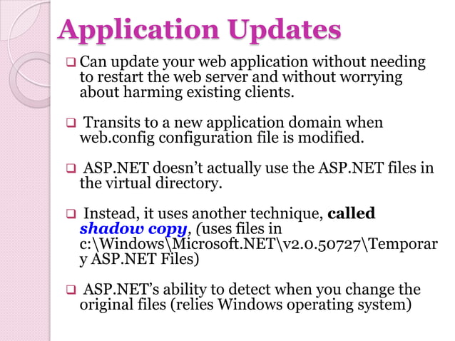 Ch 04 asp.net application | PPTX | Internet | Computing