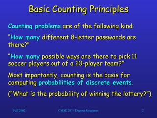 Basic counting in DSA for IT or Computer Science students | PPT