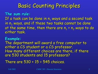 Basic counting in DSA for IT or Computer Science students | PPT