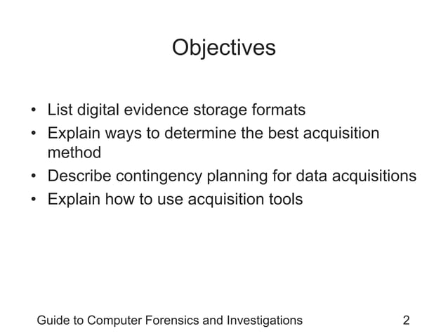 Ch 04 Data Acquisition for Digital Forensics.ppt | Operating Systems | Computer Software and ...