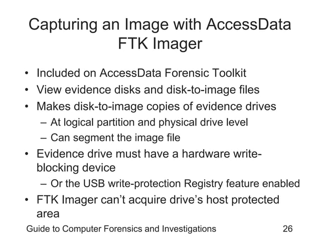Ch 04 Data Acquisition for Digital Forensics.ppt | Operating Systems | Computer Software and ...