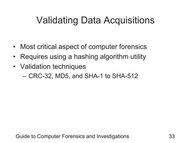 Ch 04 Data Acquisition for Digital Forensics.ppt | Operating Systems | Computer Software and ...