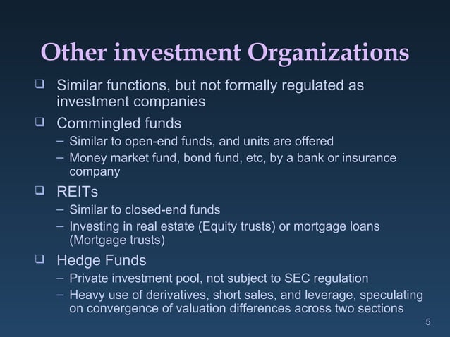 Ch04 mutual funds | PPT