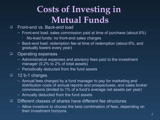 Ch04 mutual funds | PPT