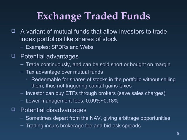 Ch04 mutual funds | PPT