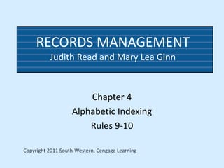 Ch04 records management | PPT