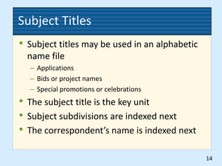 Ch04 records management | PPT