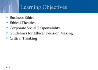 Chapter 4 - Business Ethics, Corporate Social Responsibility, Corporate ...