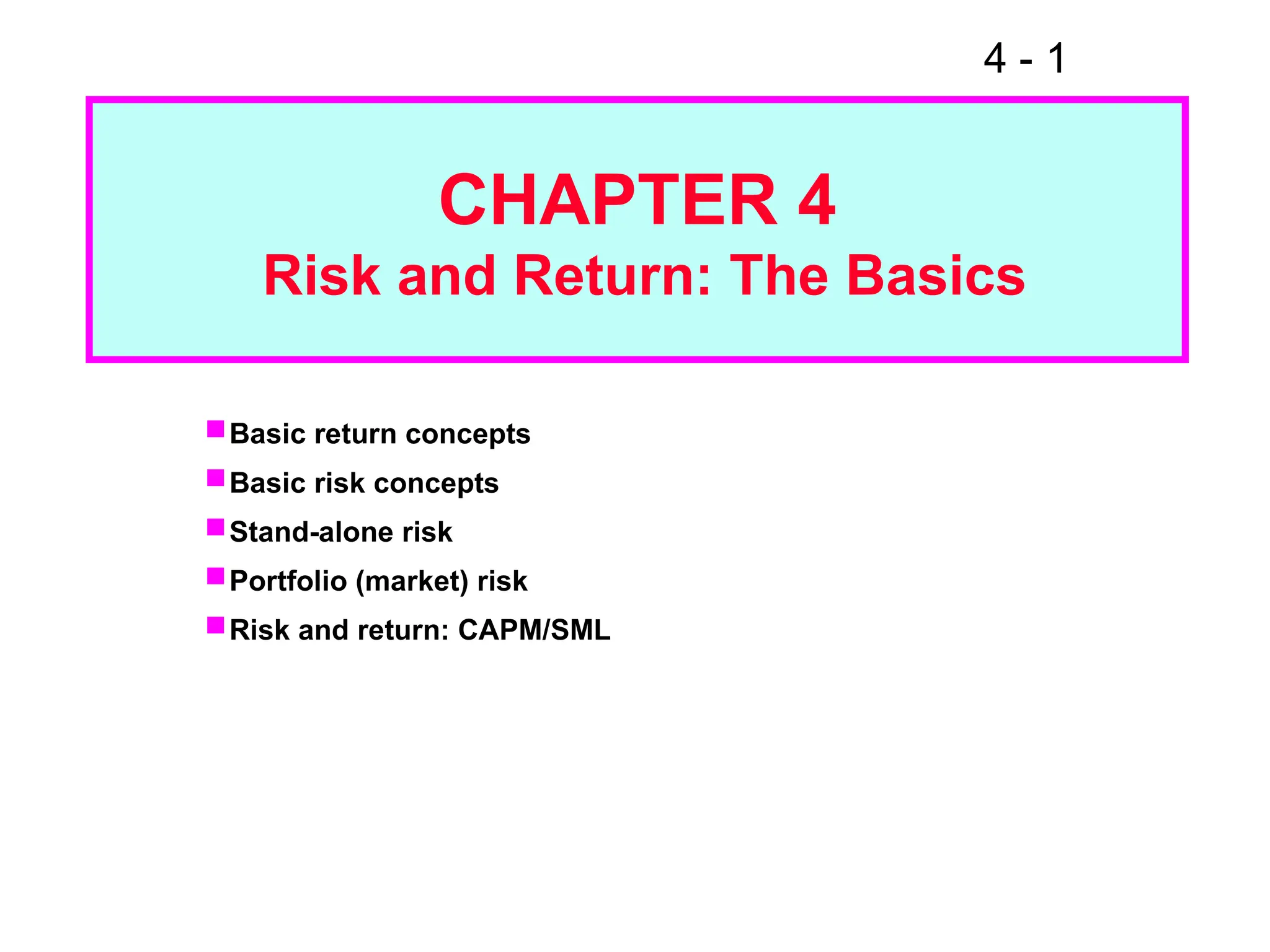 RELATIONSHIP BETWEEN RISK AND RETURN PORTFOLIO | PPT
