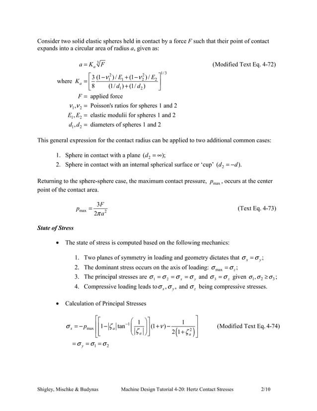 Ch04 section20 hertz_contact_stresses | PDF