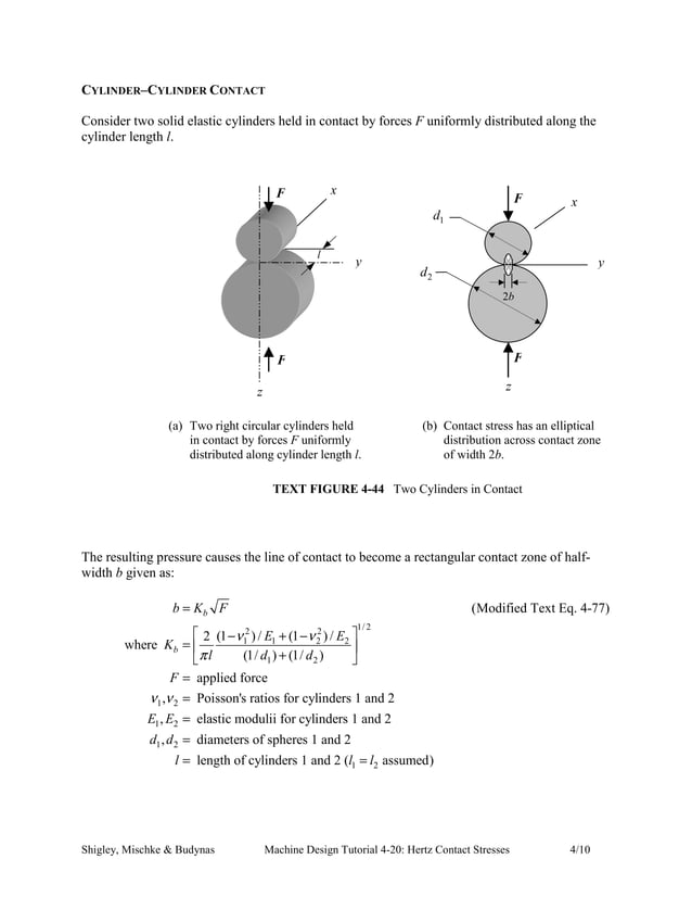 Ch04 section20 hertz_contact_stresses | PDF