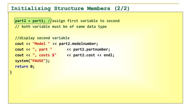 Object Oriented Programming Using C Ch04 Structurespptx