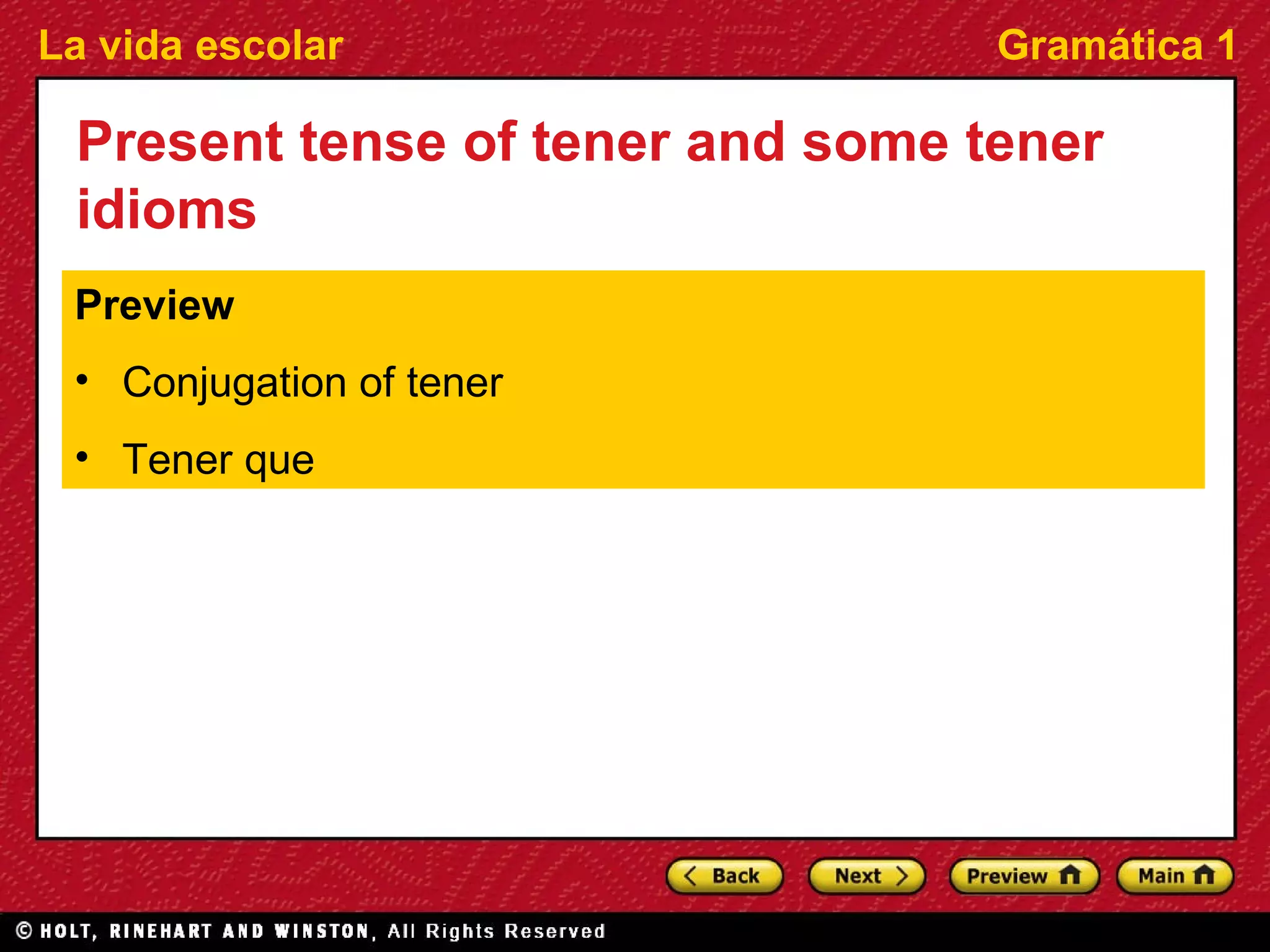 Ch04 Tener Idioms | PPT