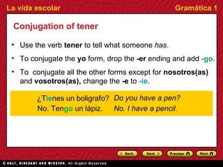 Ch04 Tener Idioms | PPT