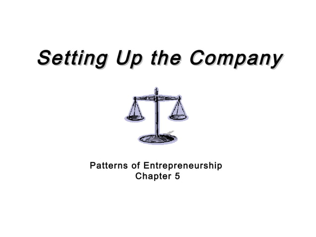 Entrepreneurship Chap 5 | PPT