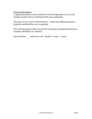 Ch05. streochemistry | PDF