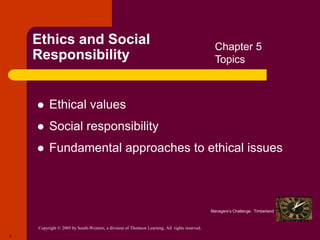 Chapter 05 Ethics and Social Responsibility | PPTX