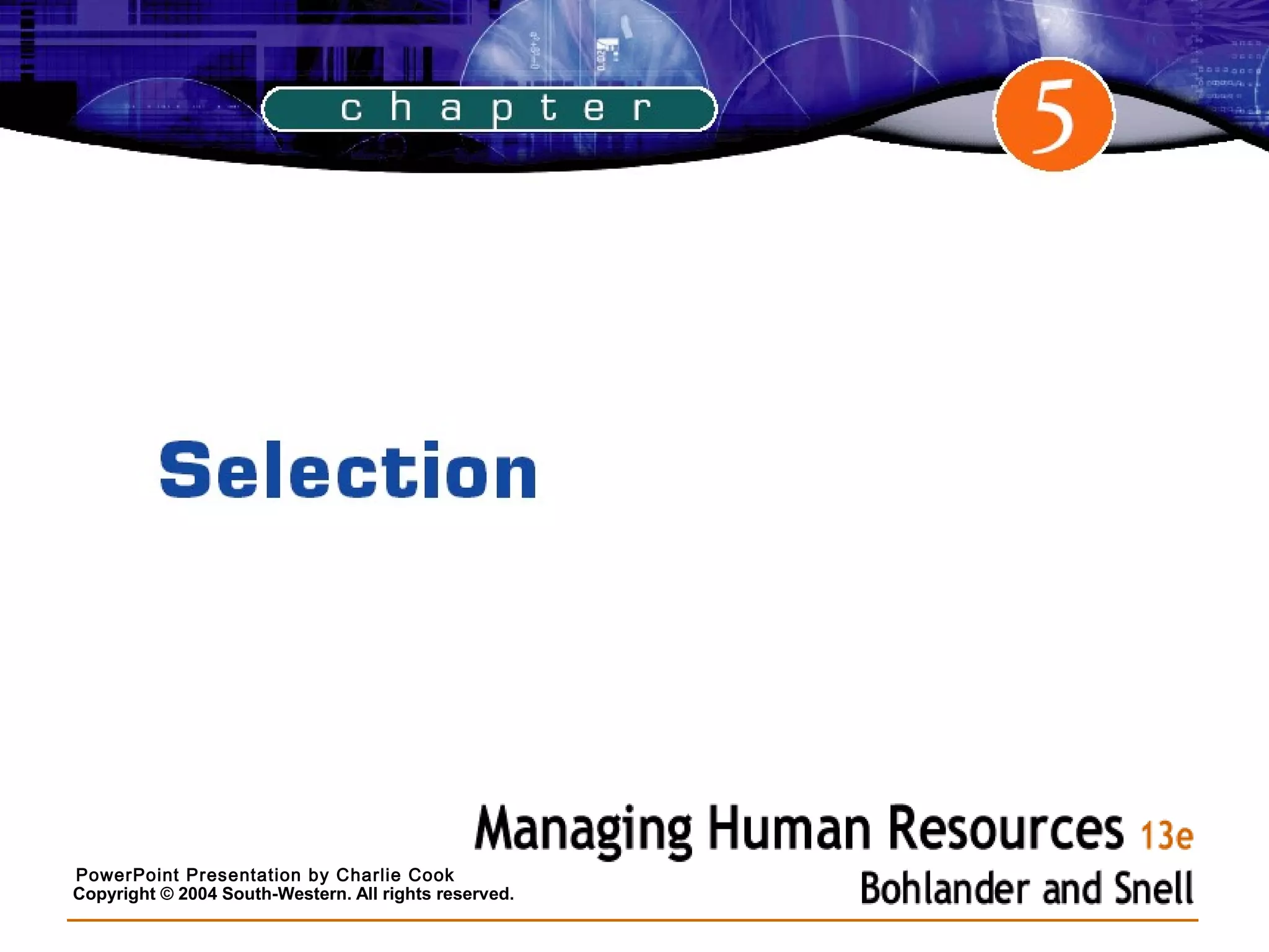 Chapter 05 Selection | PPT