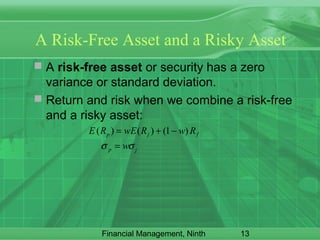 Risk and Return: Portfolio Theory and Assets Pricing Models | PPT