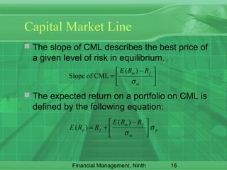 Risk and Return: Portfolio Theory and Assets Pricing Models | PPT