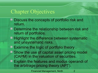 Risk and Return: Portfolio Theory and Assets Pricing Models | PPT