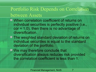 Risk and Return: Portfolio Theory and Assets Pricing Models | PPT