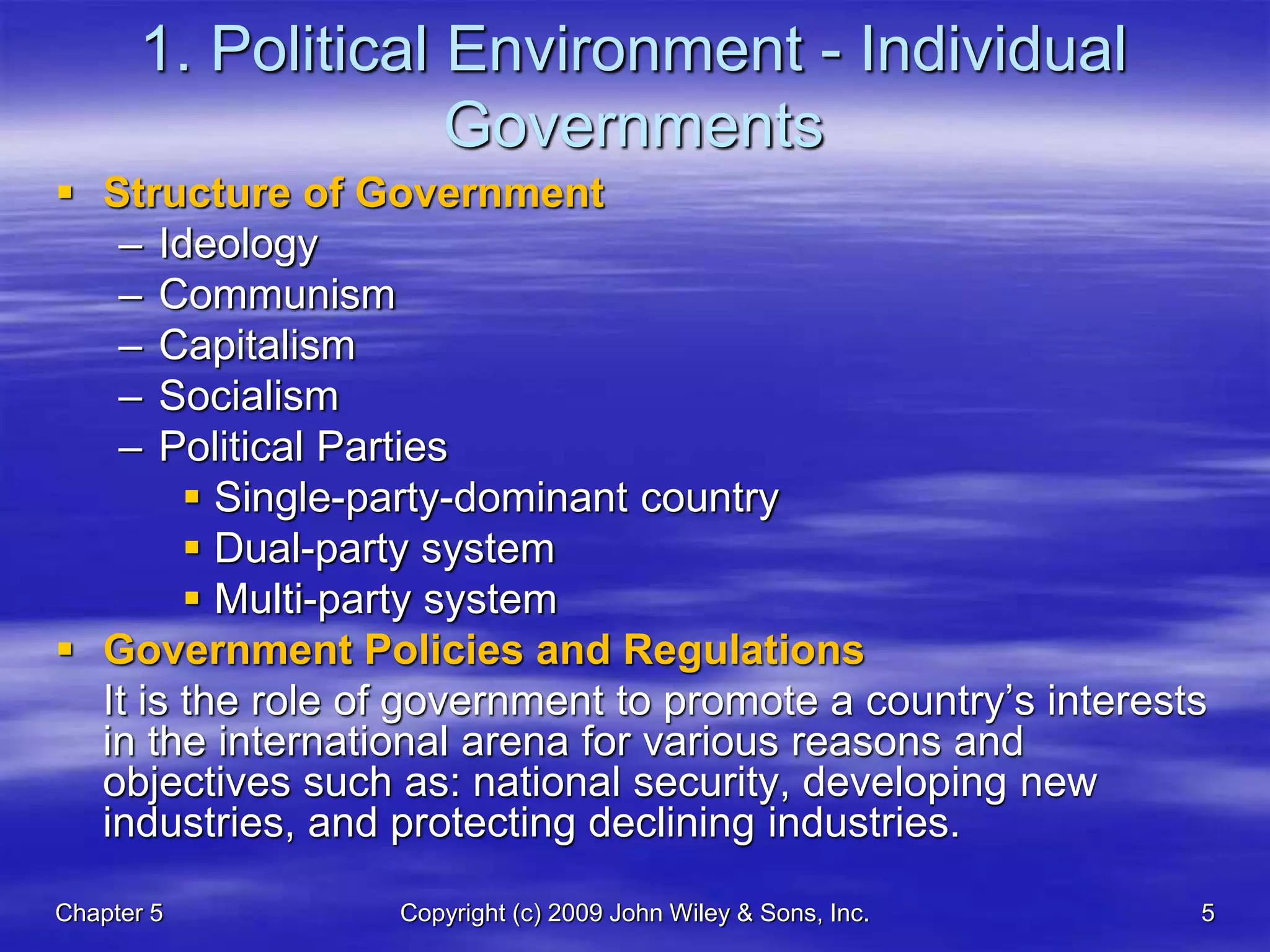 ch05. Political Legal Environments | PPT