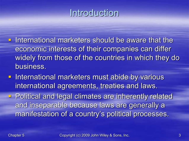 ch05. Political Legal Environments | PPT