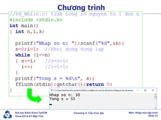 Ch05 - Cau truc lap- nhap mon lap trinh hcmut | PDF