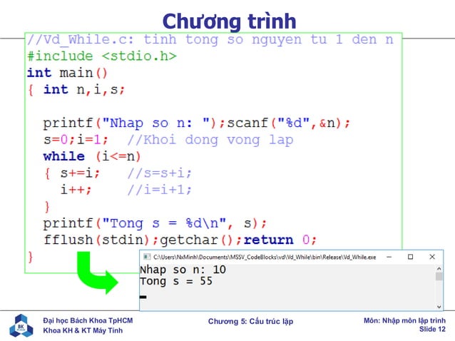 Ch05 - Cau truc lap- nhap mon lap trinh hcmut | PDF
