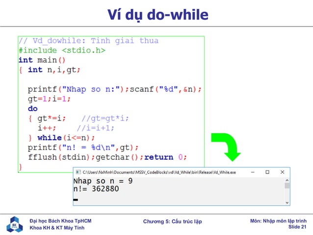 Ch05 - Cau truc lap- nhap mon lap trinh hcmut | PDF