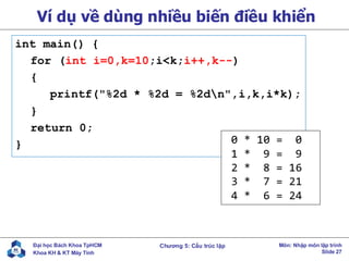 Ch05 - Cau truc lap- nhap mon lap trinh hcmut | PDF