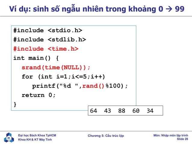 Ch05 - Cau truc lap- nhap mon lap trinh hcmut | PDF
