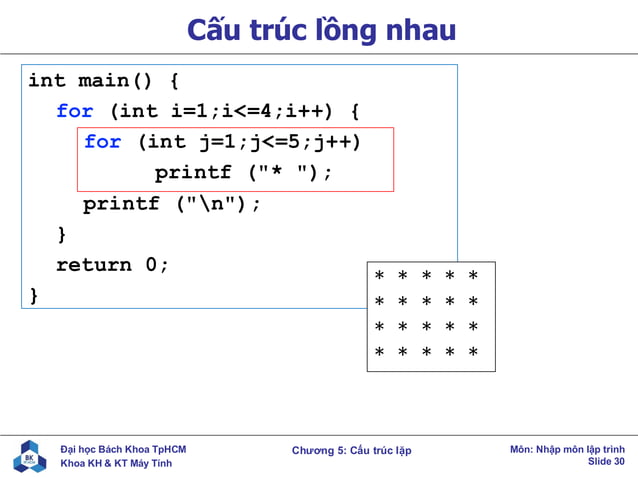 Ch05 - Cau truc lap- nhap mon lap trinh hcmut | PDF