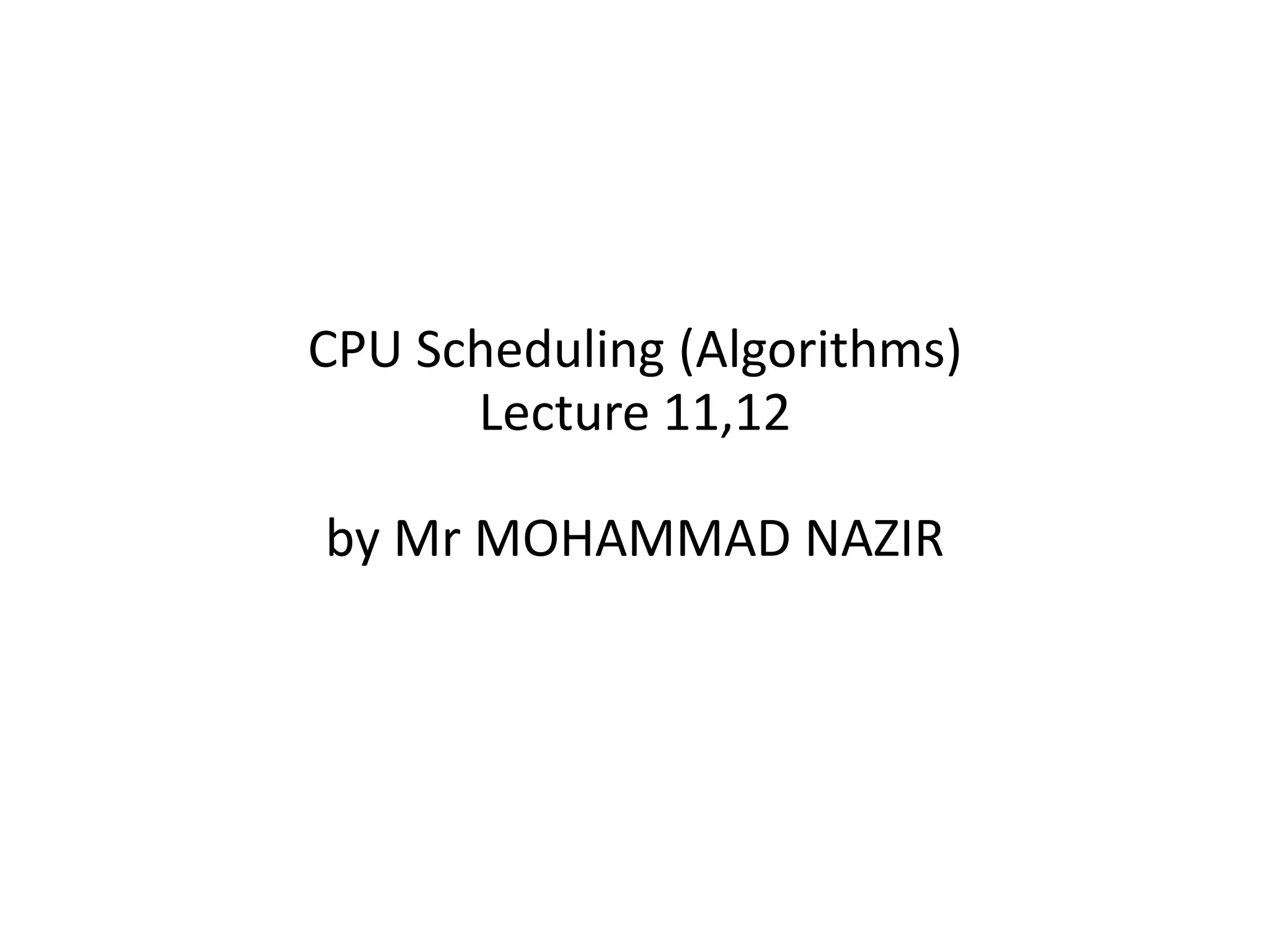 Ch05 cpu-scheduling | PPT