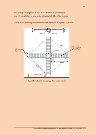Design of flat plate slab and its Punching Shear Reinf. | PDF
