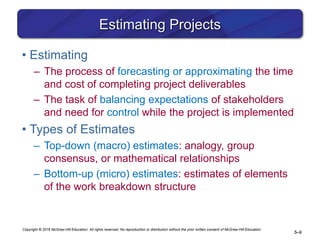 PROJECT MANAGEMENT - Estimating Project Times and Costs | PDF