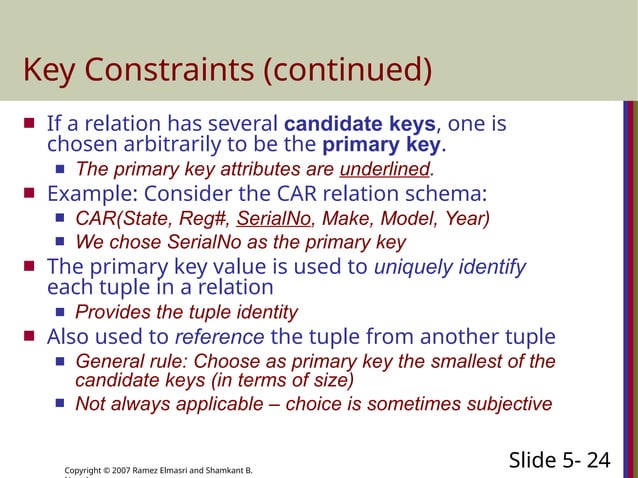 Ch05 The Relational Data Model And Relational Database Constraints Ppt Pptx