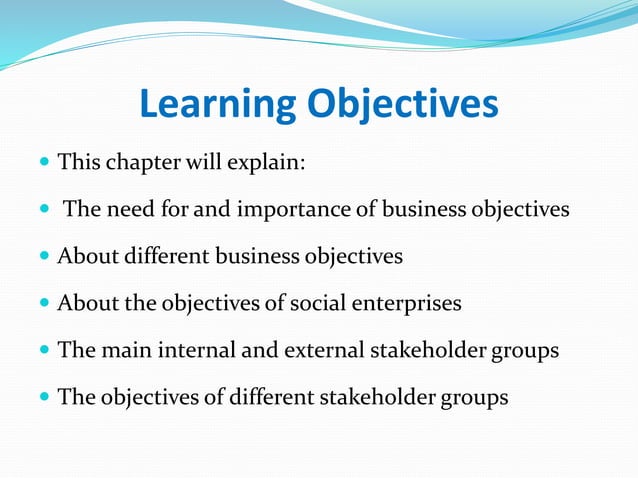 CH05 Business objectives and stakeholder objectives.pptx | Business ...