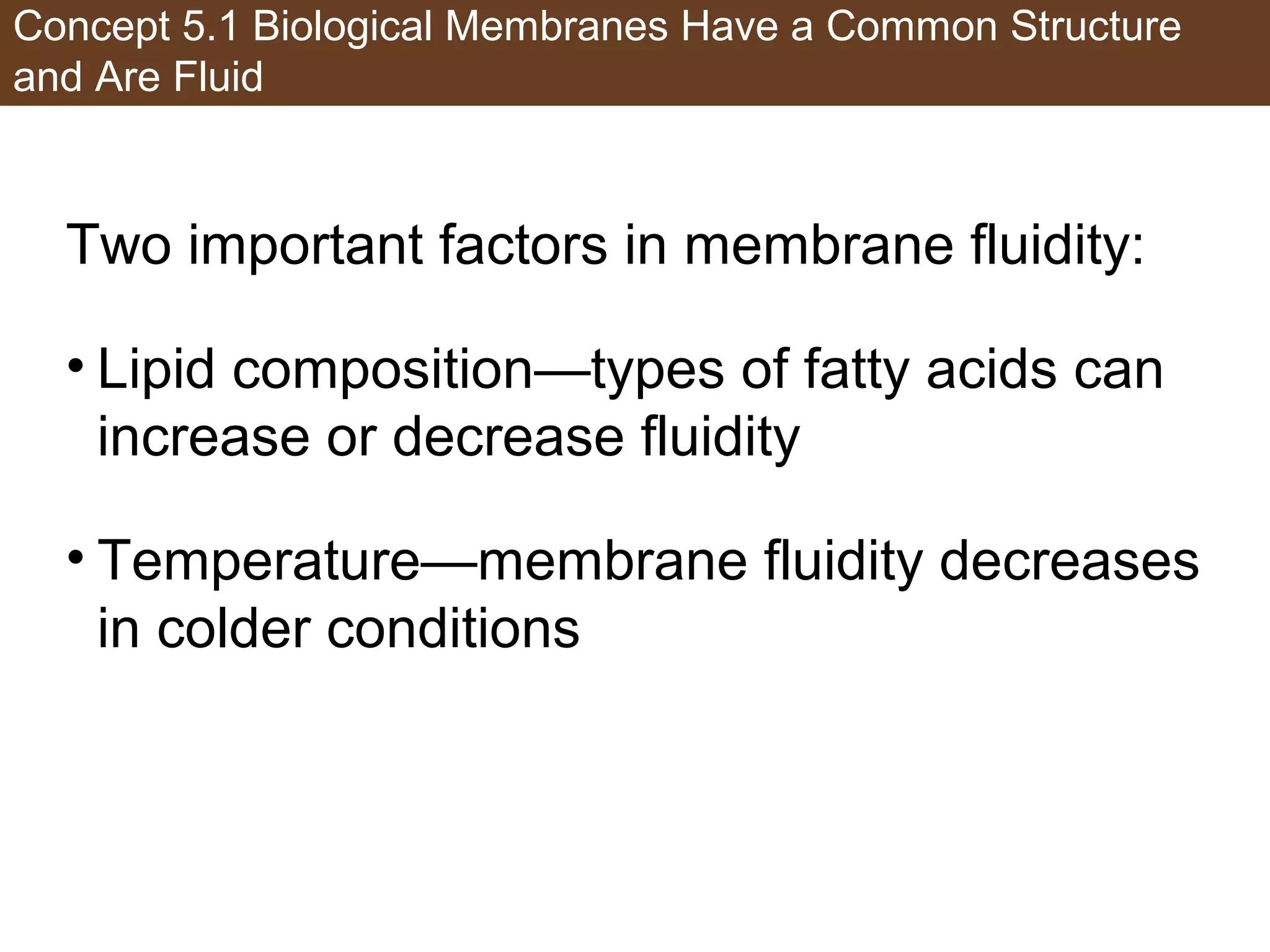 AP Biology Chapter 5 Cell Membranes and Signalling | PPT