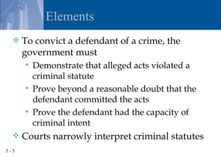 Chapter 5 – Crimes | PPT